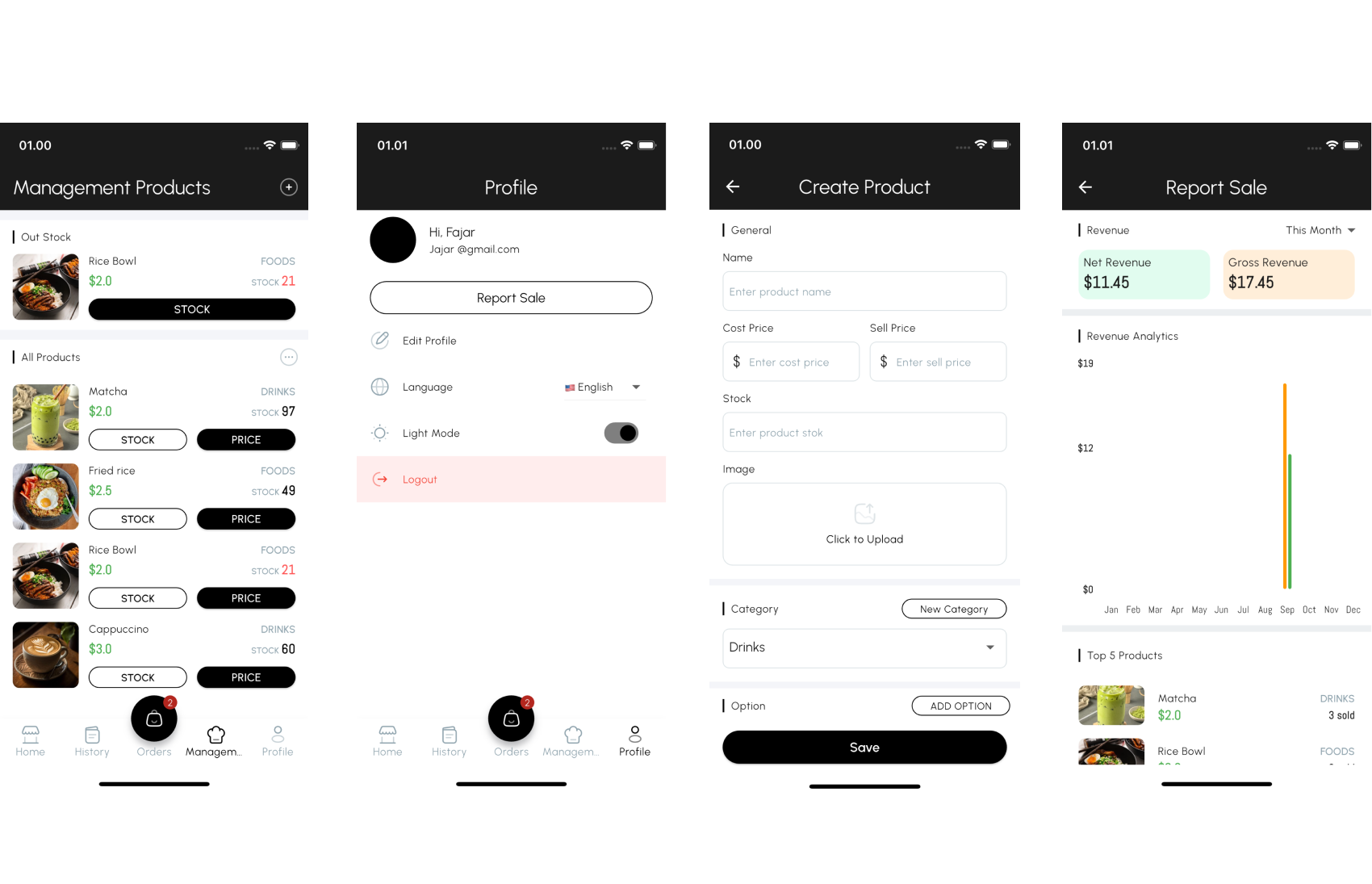 Flutter POS Cafe SQFlite - Mobile Version by flutteruxify | CodeCanyon